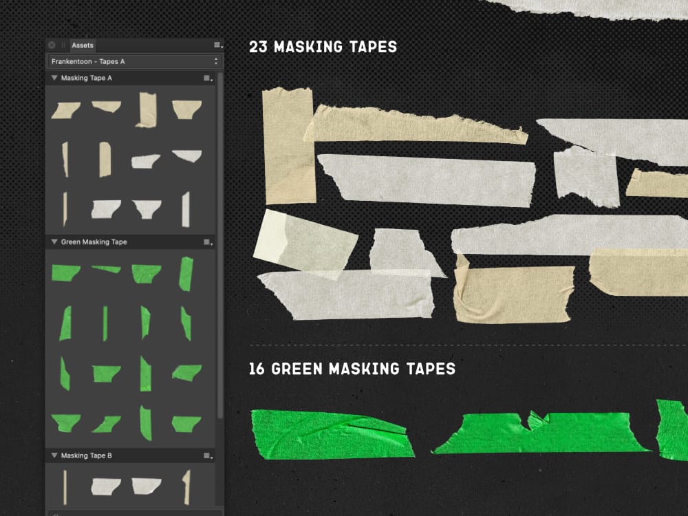 Grindhouse Tapes Design Assets - Frankentoon Studio