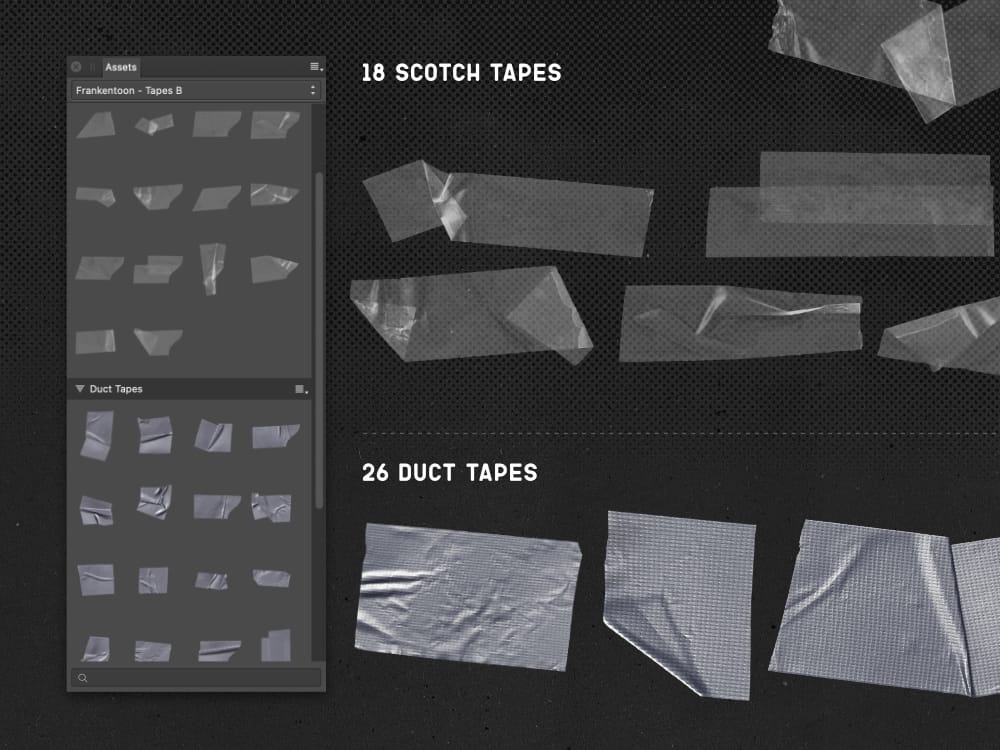 Grindhouse Tapes Design Assets - Frankentoon Studio