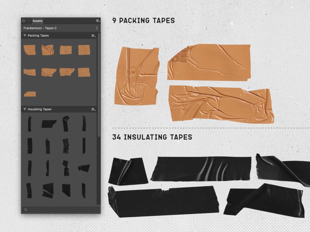 Grindhouse Tapes Design Assets - Frankentoon Studio