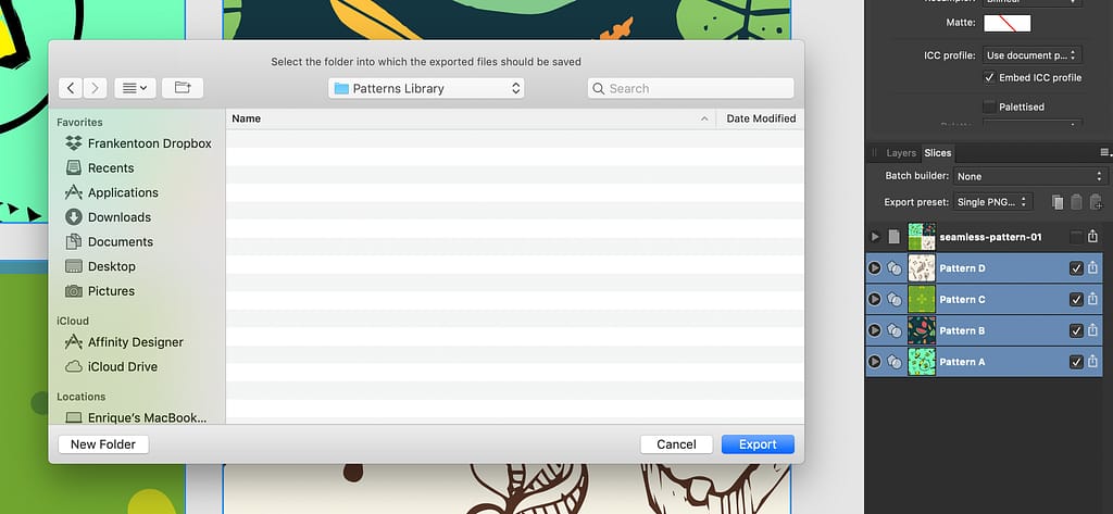 Creating a Patterns Library in Affinity Designer - Frankentoon Studio