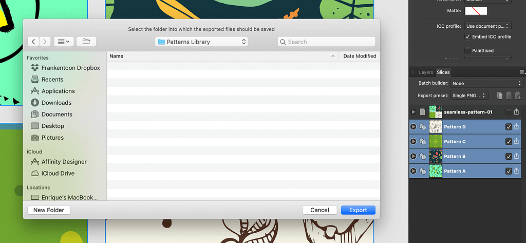 Creating a Patterns Library in Affinity Designer - Frankentoon Studio