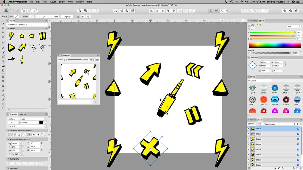 Creating Seamless Patterns in Affinity Designer - Frankentoon Studio