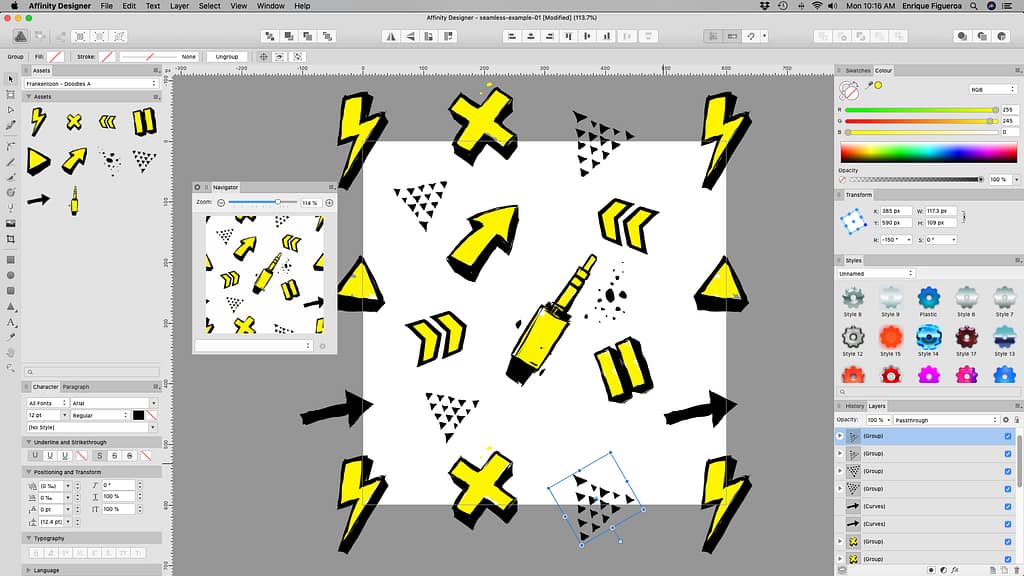 Creating Seamless Patterns in Affinity Designer - Frankentoon Studio