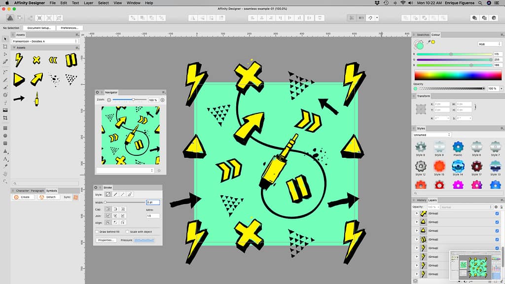 Creating Seamless Patterns in Affinity Designer - Frankentoon Studio
