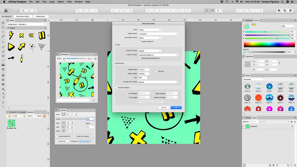Creating Seamless Patterns in Affinity Designer - Frankentoon Studio