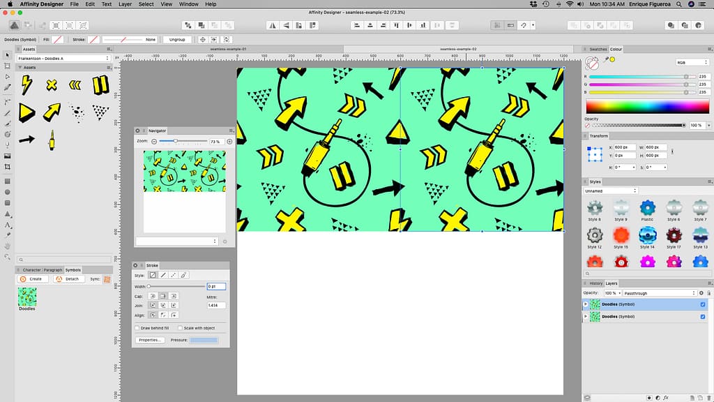 Creating Seamless Patterns in Affinity Designer - Frankentoon Studio