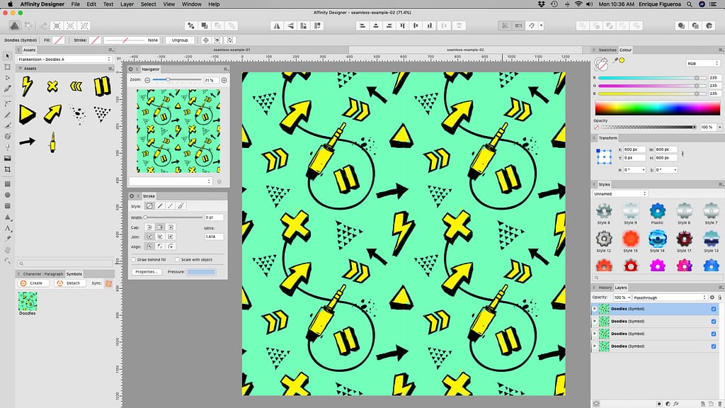 Creating Seamless Patterns in Affinity Designer - Frankentoon Studio