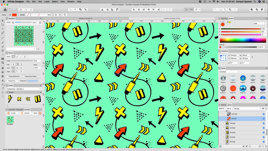 Creating Seamless Patterns in Affinity Designer - Frankentoon Studio