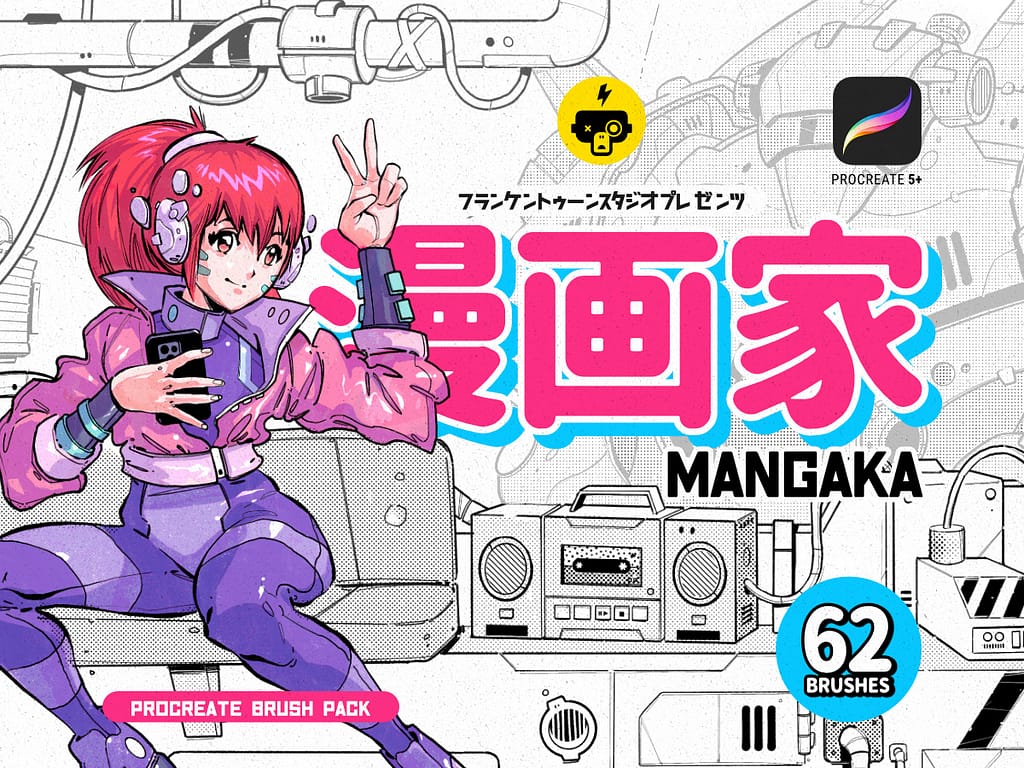 Mangaka Procreate Illustration Kit - Frankentoon Studio