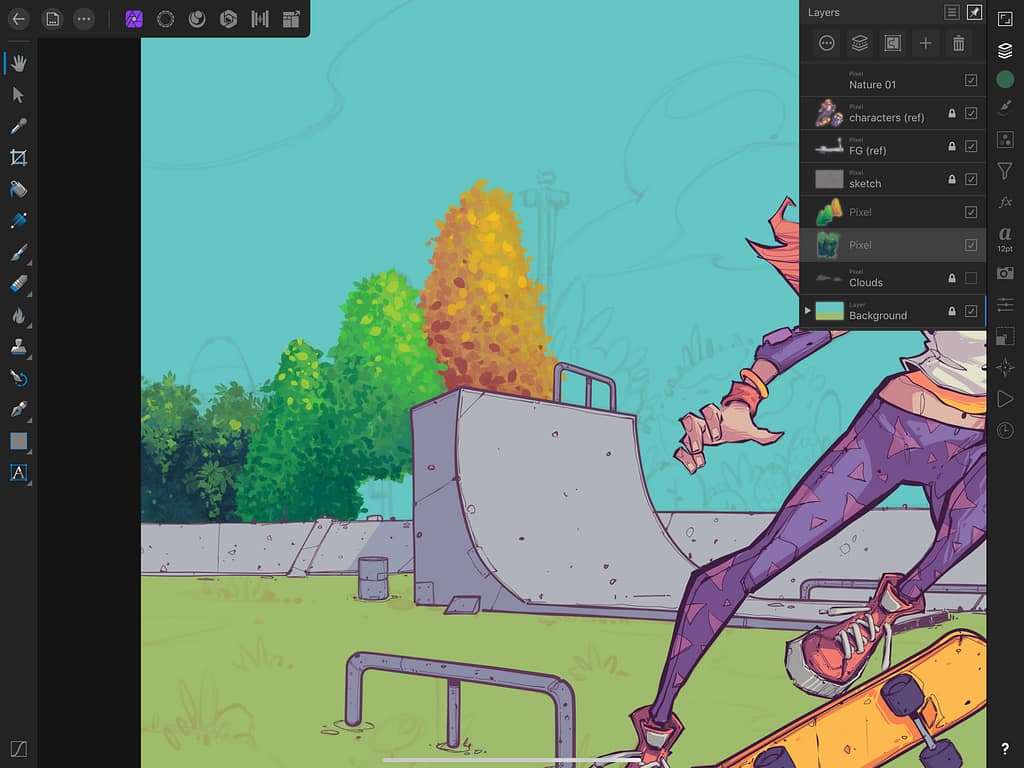 Break-down: Painting Nature elements in Affinity Photo for iPad ...
