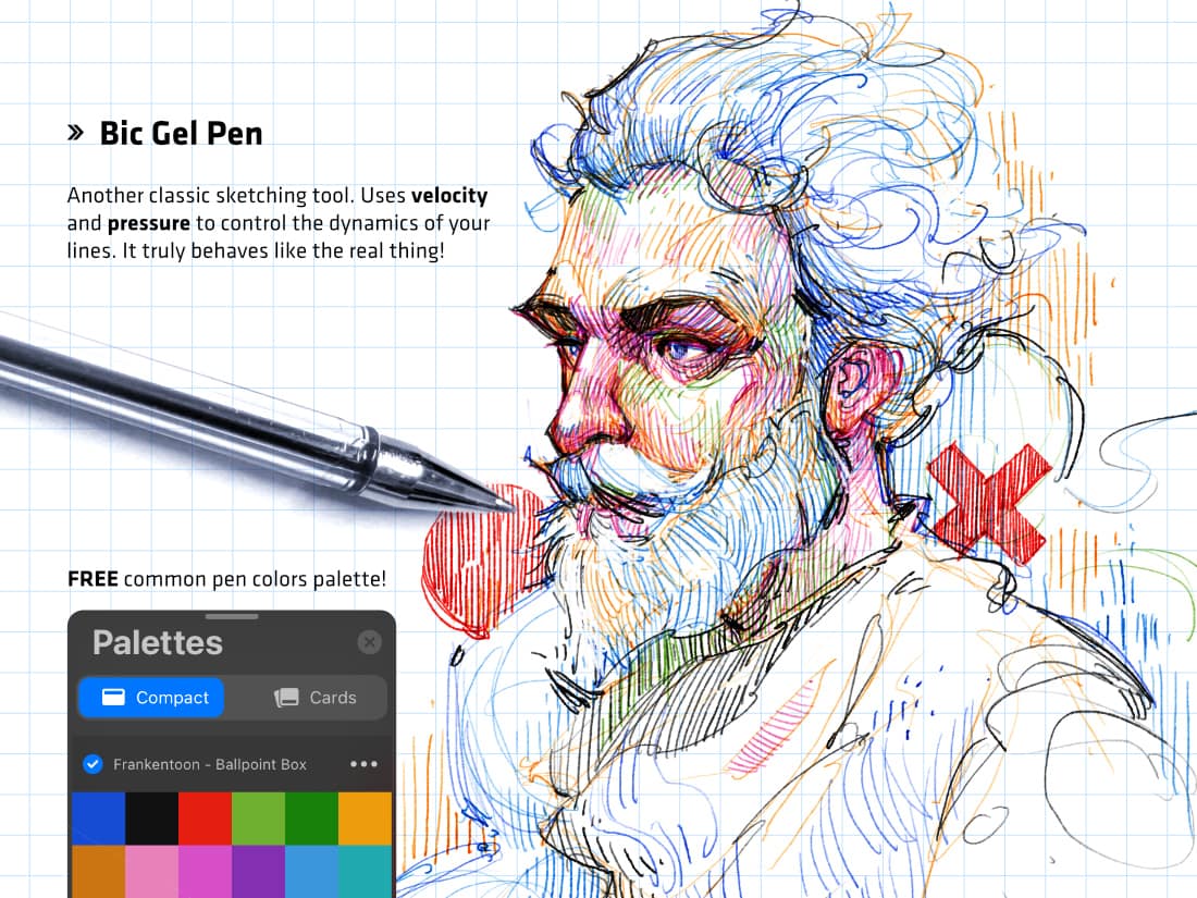 Sketch Pens for Procreate - Frankentoon Studio