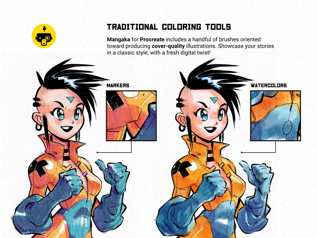 Mangaka Procreate Illustration Kit - Frankentoon Studio