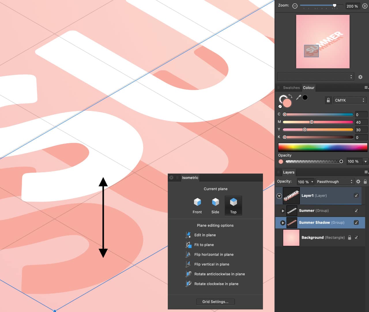 Creating Isometric Typography in Affinity Designer - Frankentoon Studio