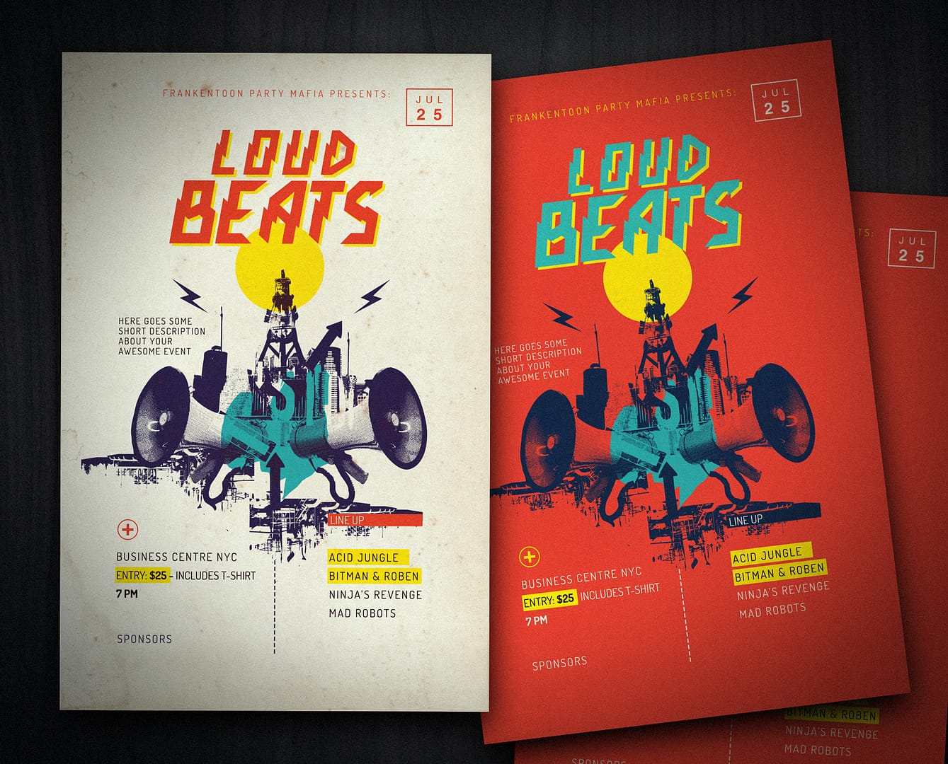 Alternative-Rock Poster Template for Affinity - Frankentoon Studio