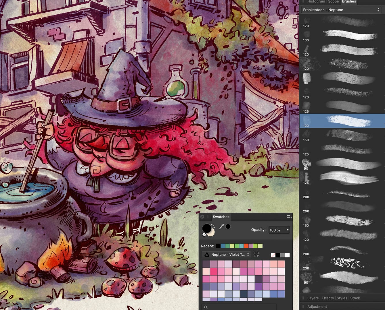 Neptune Illustration Kit for Affinity - Frankentoon Studio