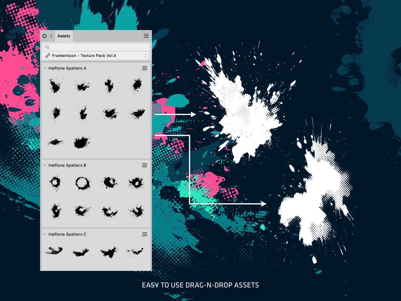 Texture Pack Vol.4 for Affinity Designer - Frankentoon Studio