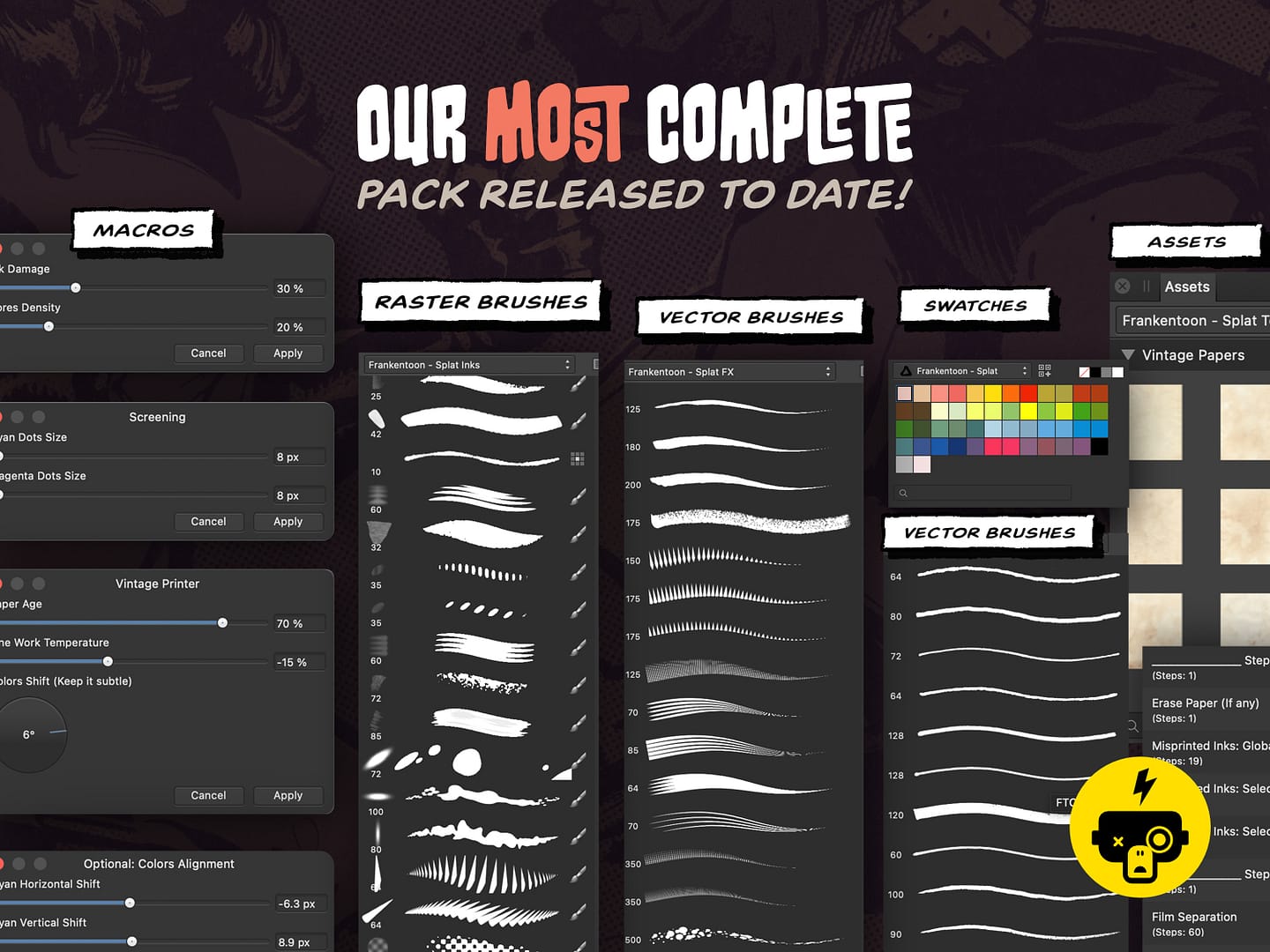 Splat! Illustration Kit for Affinity - Frankentoon Studio