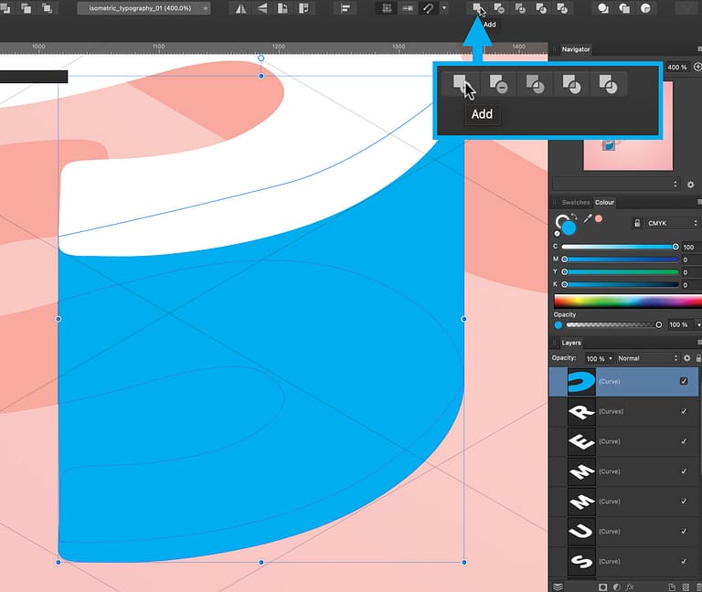 Creating Isometric Typography in Affinity Designer - Frankentoon Studio