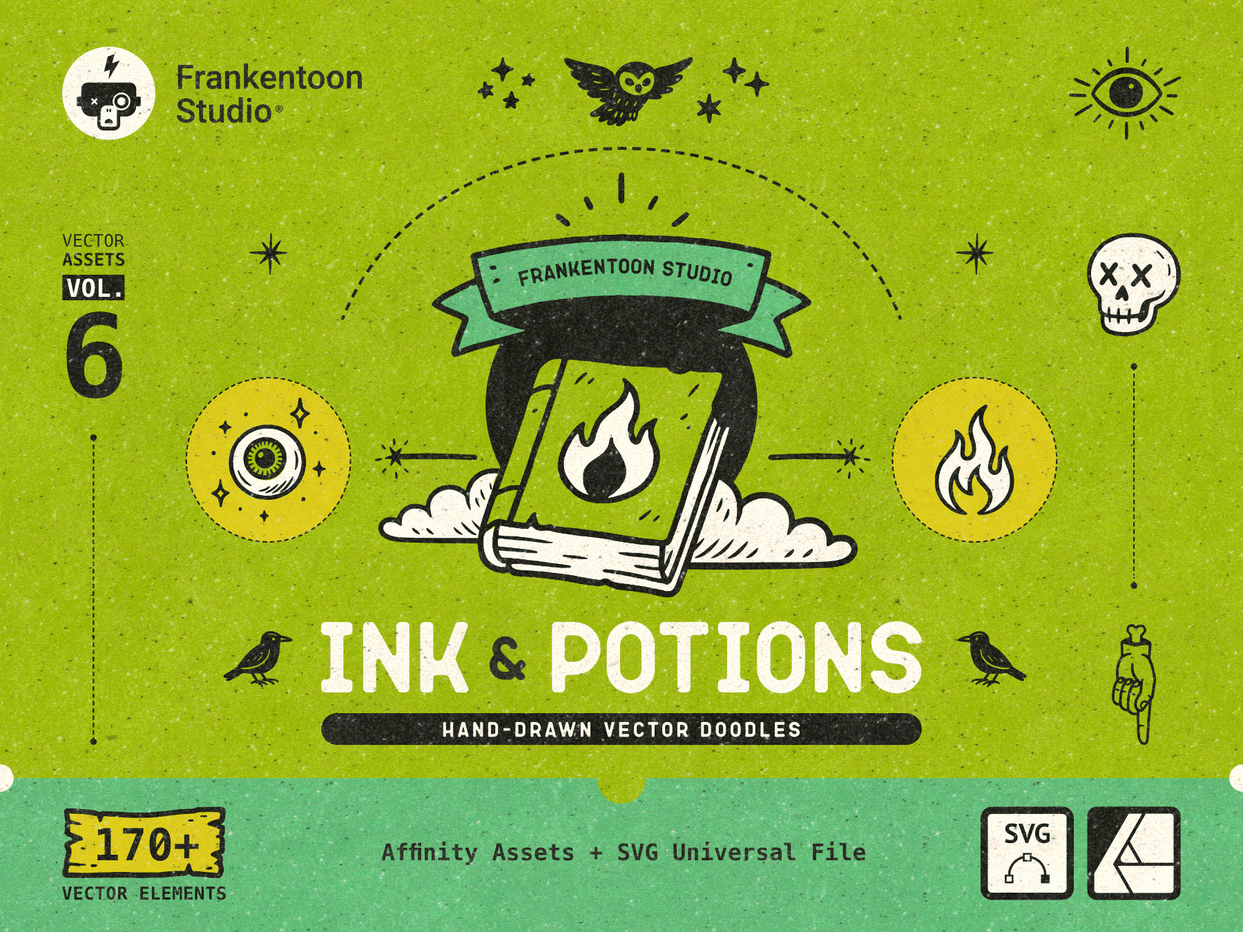Vector Assets Vol.6: Ink & Potions - Frankentoon Studio