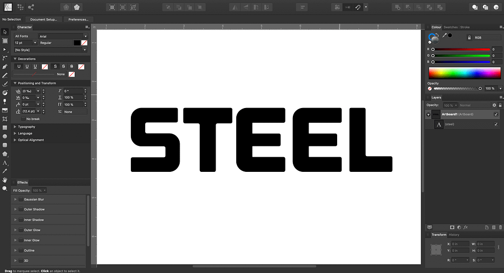 Introduction to Text Effects in Affinity - Frankentoon Studio