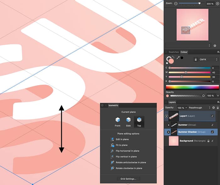 Creating Isometric Typography in Affinity Designer - Frankentoon Studio