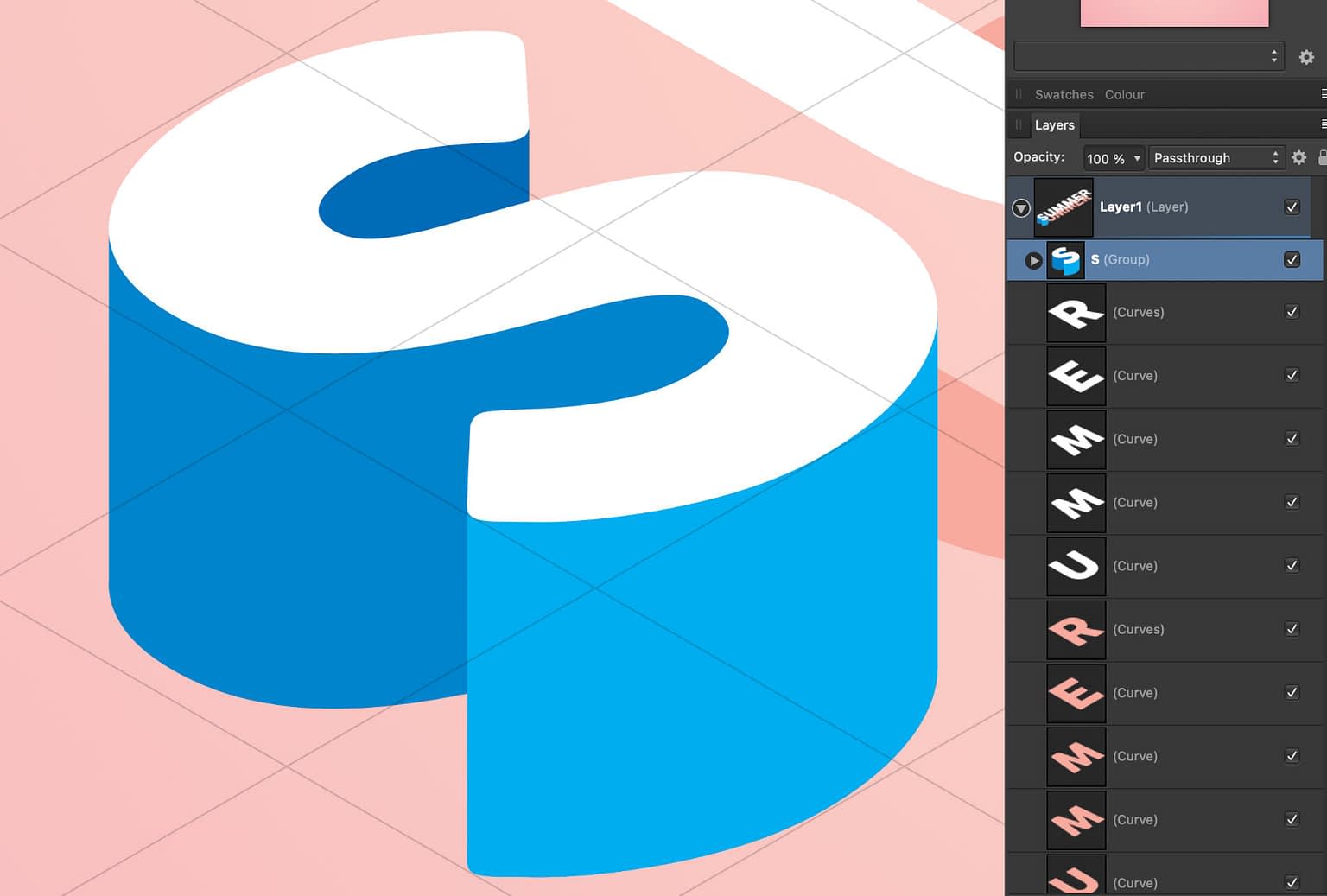 Creating Isometric Typography in Affinity Designer | Frankentoon Studio